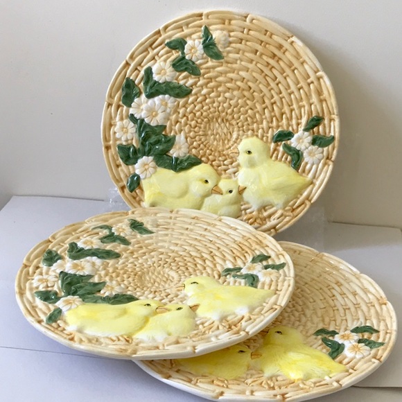 Dining | Easter Chickens Baby Chicks Spring Trivet Plates Unused ...
